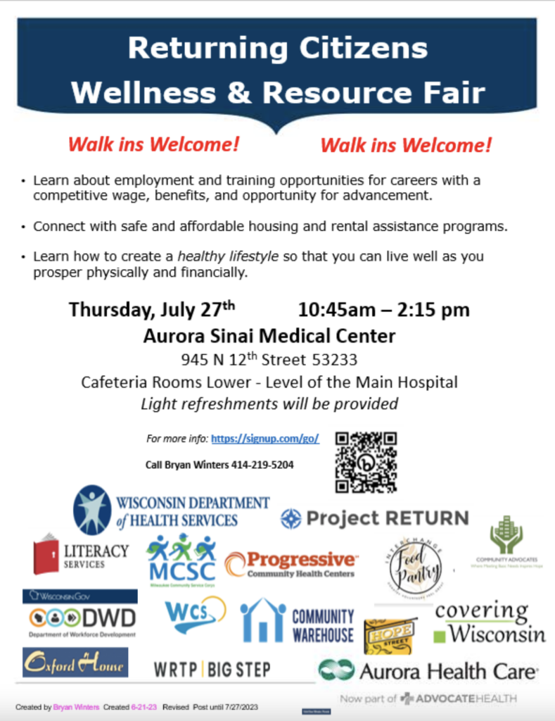 Returning Citizens Wellness & Resource Fair - Near West Side Partners